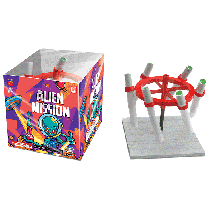 ALIEN MISSION | 200 Gram Multi Shot Aerial by Pyro Box Fireworks