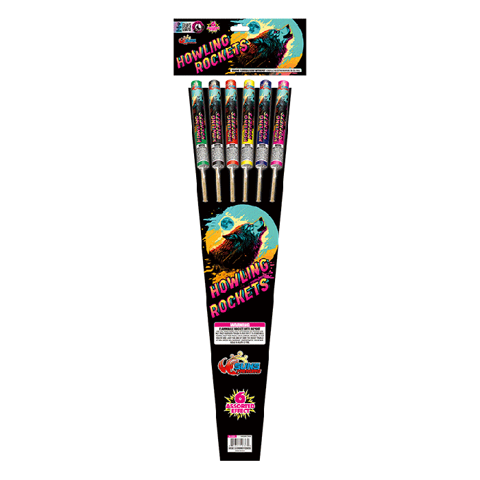 HOWLING ROCKET | 6 Pack Howling Rocket By Suns Fireworks